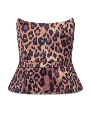L'Agence Meliora Corset Peplum Top