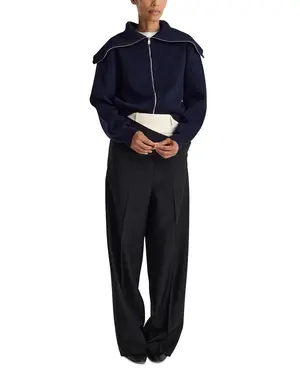 RÓHE Merino Wool Two Way Sailor Zip Cardigan Sweater