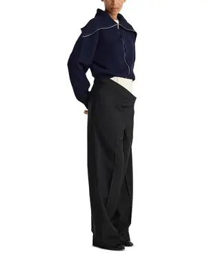RÓHE Merino Wool Two Way Sailor Zip Cardigan Sweater