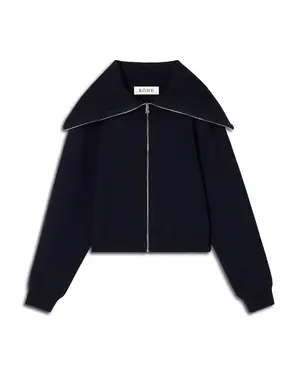 RÓHE Merino Wool Two Way Sailor Zip Cardigan Sweater