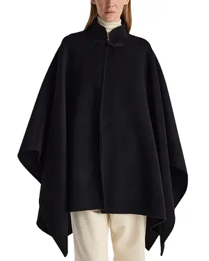 RÓHE Wool-blend Double Faced Pankou Closure Poncho