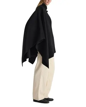 RÓHE Wool-blend Double Faced Pankou Closure Poncho
