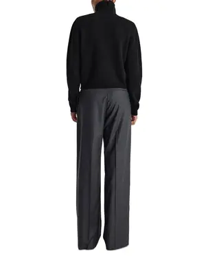 RÓHE Statement Shoulder Wool Cashmere Turtleneck Sweater