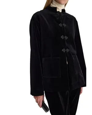 RÓHE Cotton Velvet Pankou Closure Jacket