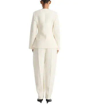 RÓHE Wool-blend Boucle Knit Shaped Blazer