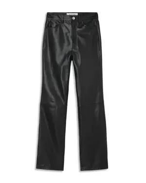 RÓHE High Waist Straight Leather Trousers