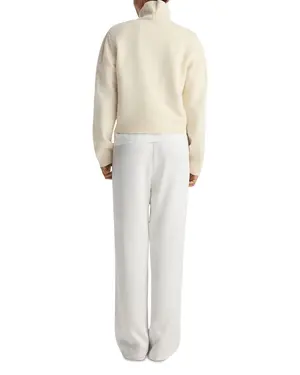 RÓHE Relaxed Fit Satin Trousers - Cream