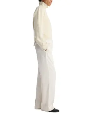 RÓHE Relaxed Fit Satin Trousers - Cream