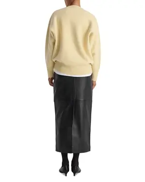 RÓHE Elongated Leather Skirt