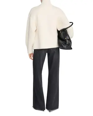 FRAME The Cropped Wool Fringed Coat