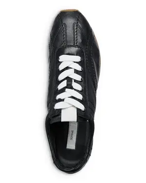 TOTEME Flex Leather Sneakers - Black
