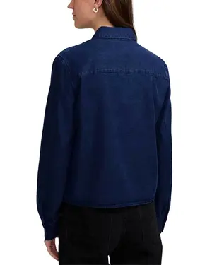 Foxcroft Jodie Cotton Button Front Denim Shirt
