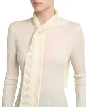 TOTEME Ribbed Sculptural Jersey Scarf Top
