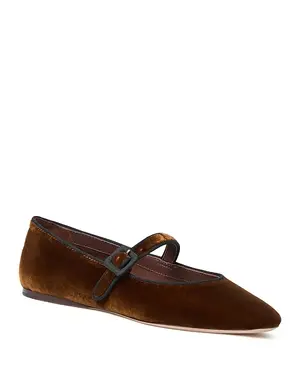 LOEFFLER RANDALL Italian Velvet Mary Jane Flats