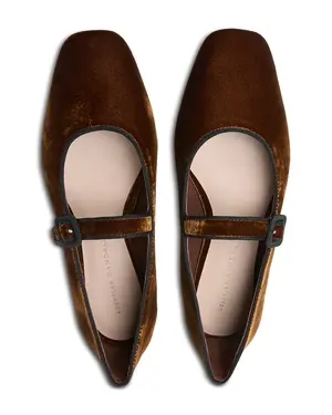 LOEFFLER RANDALL Italian Velvet Mary Jane Flats