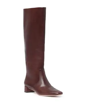 LOEFFLER RANDALL Indy Leather Knee High Boots Espresso
