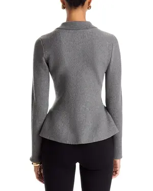 Generation Love Veronica Fold Collar Peplum Hem Cardigan