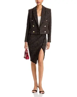 Generation Love Aytul Tweed Double Breasted Blazer