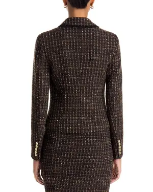 Generation Love Aytul Tweed Double Breasted Blazer