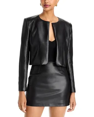 Generation Love Lindy Cropped Faux Leather Jacket