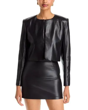 Generation Love Lindy Cropped Faux Leather Jacket