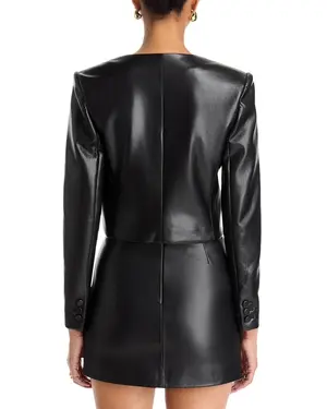 Generation Love Lindy Cropped Faux Leather Jacket