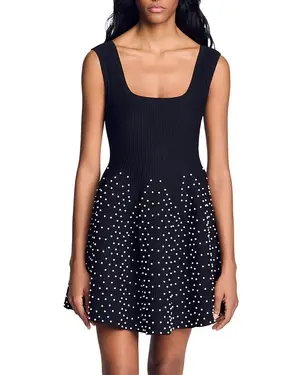 Sandro Sunniva Embellished Mini Dress