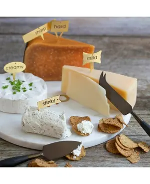 BE HOME Luxe Cheese Markers, Set Of 5