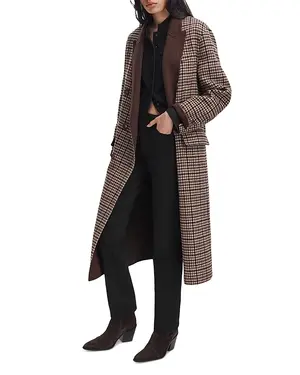 Rag & Bone Vasso Wool Plaid Coat - Multi Plaid