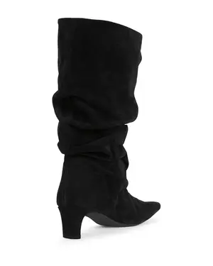 Staud Wally Suede Slouch Boots - Black