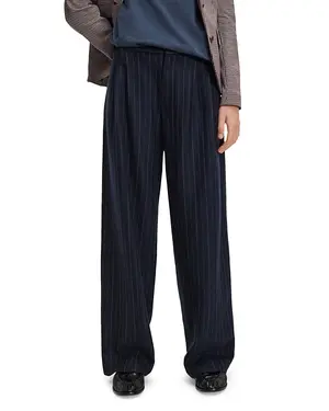 Rag & Bone Lawrence Wool Blend Tailored Pants - Navy