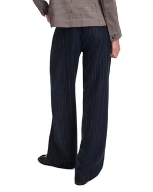 Rag & Bone Lawrence Wool Blend Tailored Pants - Navy
