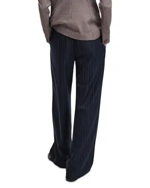 Rag & Bone Lawrence Wool Blend Tailored Pants - Navy