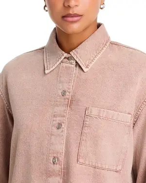 Rag & Bone Connie Cotton & Lyocell Button Up Shirt - Rosestone