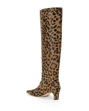 Staud Wally Calf Hair Knee High Animal Print Boots