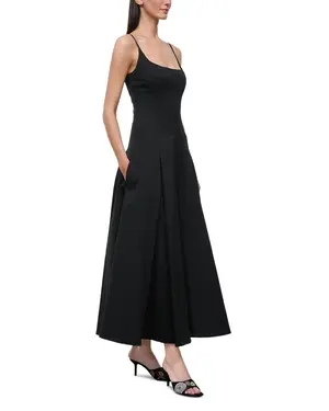 Staud Jill Sleeveless Maxi Dress - Black