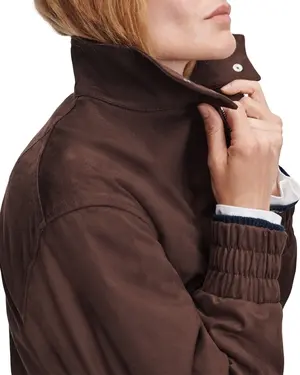 Rag & Bone Eliza Faux Suede Bomber Jacket
