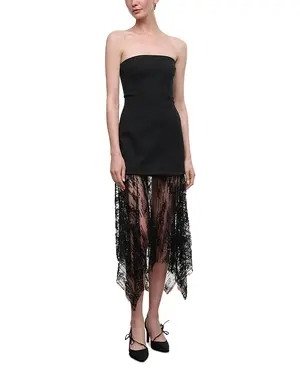 Staud Jolie Embellished Strapless Dress