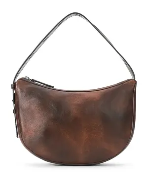 Staud Levi Suede Top Handle Bag - Espresso Distressed