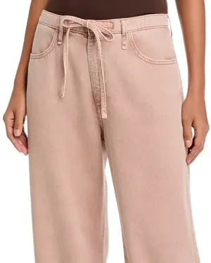 Rag & Bone Featherweight Phoebe High Rise Drawstring Wide Leg Jeans