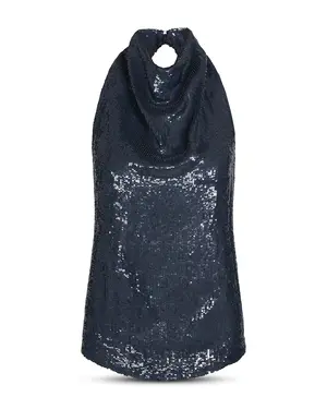 TWP Friday Night Halter Sequin Top