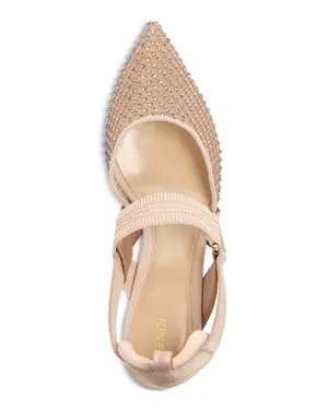 Fendi Colibri Embellished Slingback Pumps
