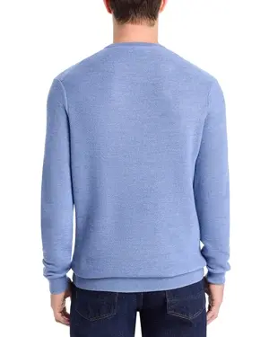 Peter Millar Autumn Crest Honeycomb Wool Blend Sweater - Blue Freesia