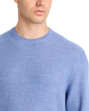 Peter Millar Autumn Crest Honeycomb Wool Blend Sweater - Blue Freesia