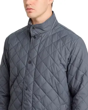 Peter Millar Suffolk Stand Collar Quilted Coat