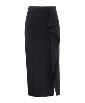 P.a.r.o.s.h Draped Knitted Midi Skirt