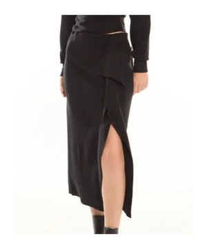 P.a.r.o.s.h Draped Knitted Midi Skirt