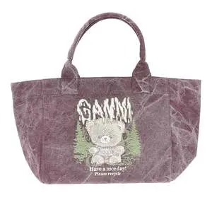 GANNI Forest Teddy' Large Tote Bag