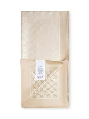 Gucci Ivory Gg Silk Carr - Multicolor