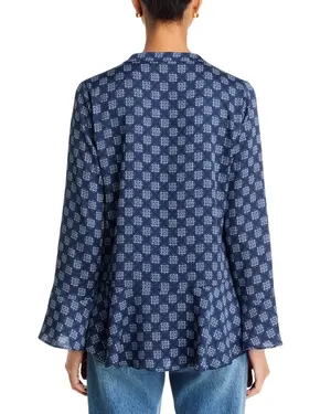 EMME Printed Crepe Flounce Shirt